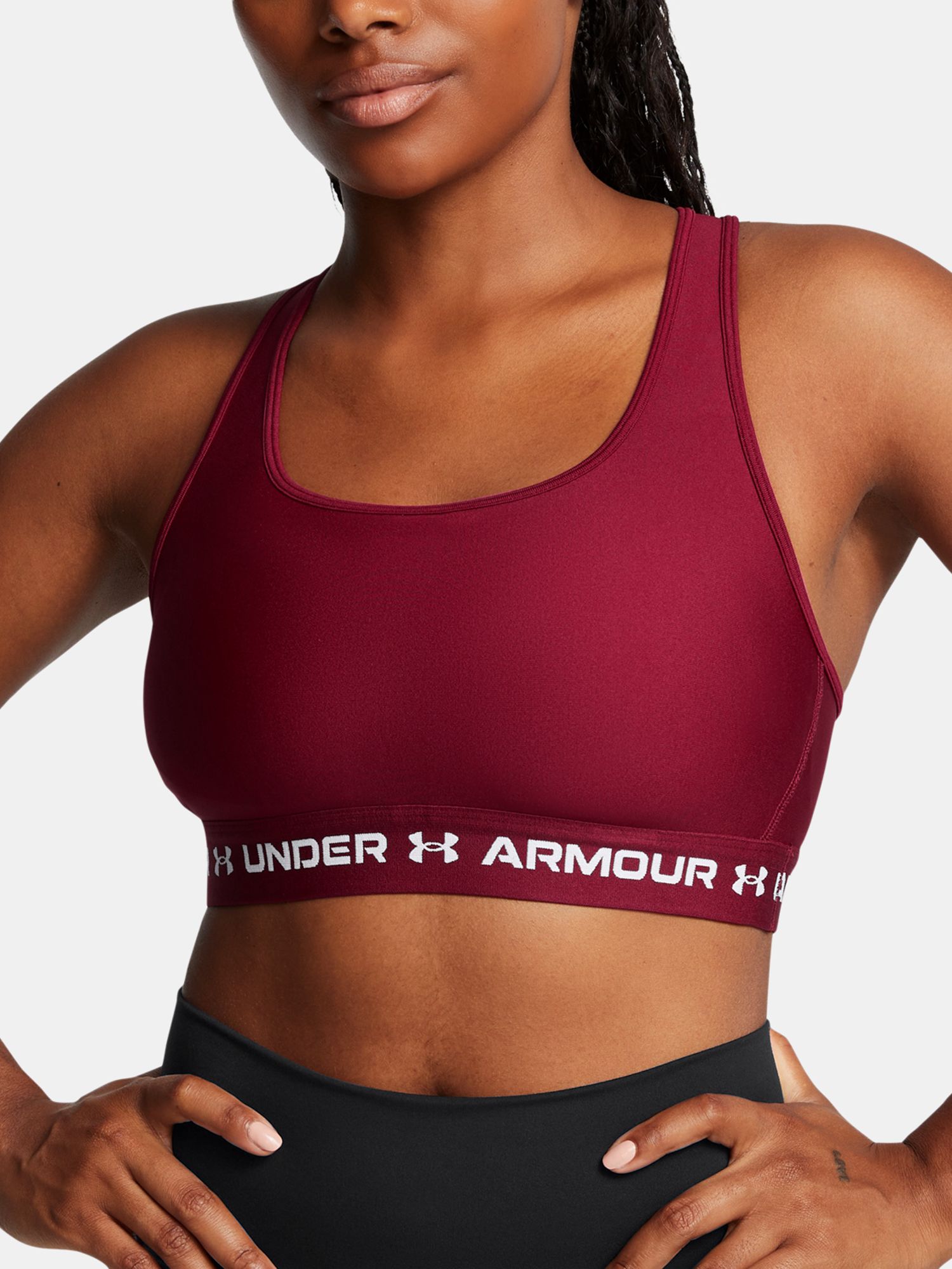 Dámska podprsenka Under Armour Crossback Mid Bra-RED | UnderArmour.sk