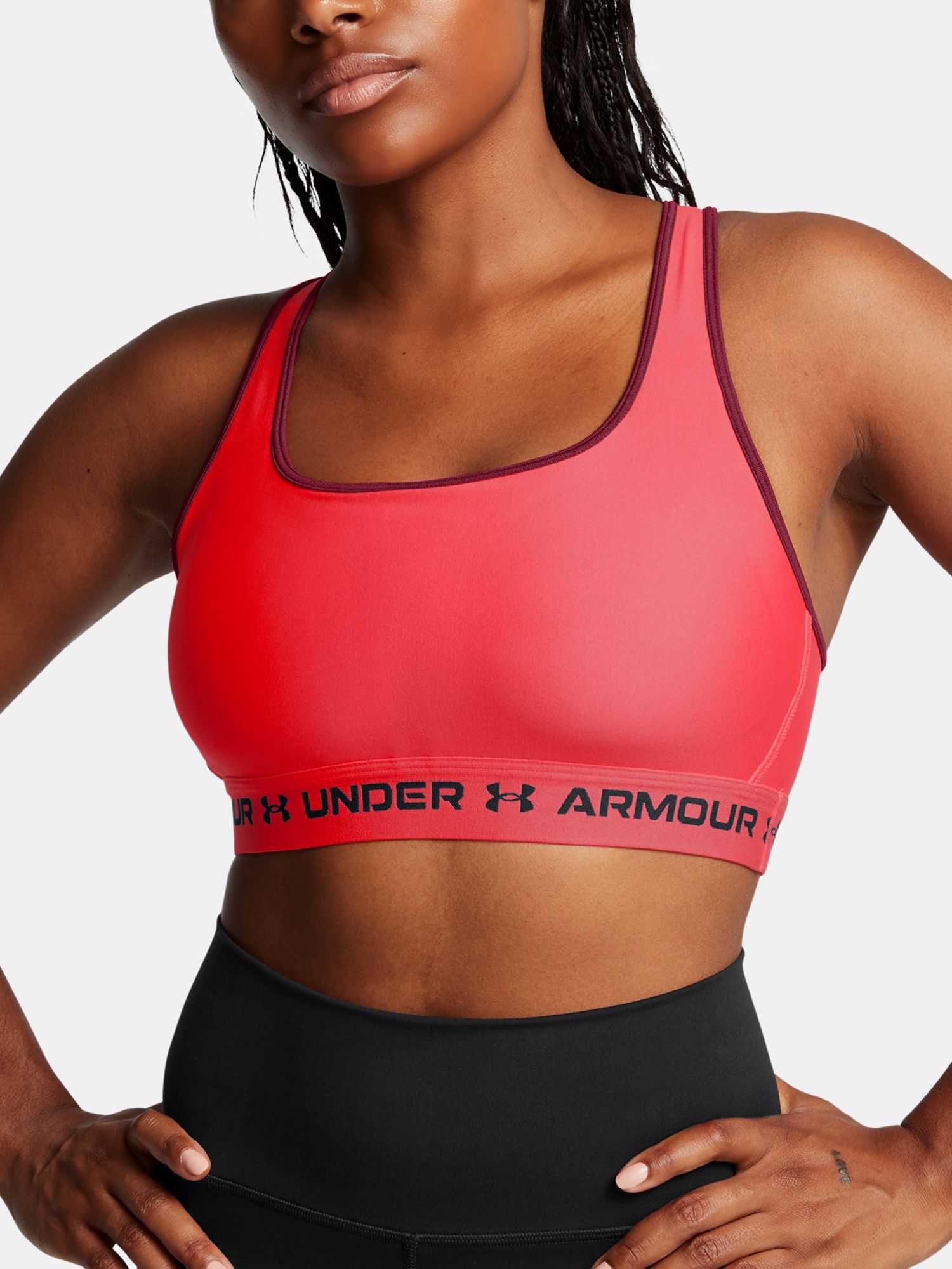 Dámska podprsenka Under Armour Crossback Mid Bra-RED | UnderArmour.sk