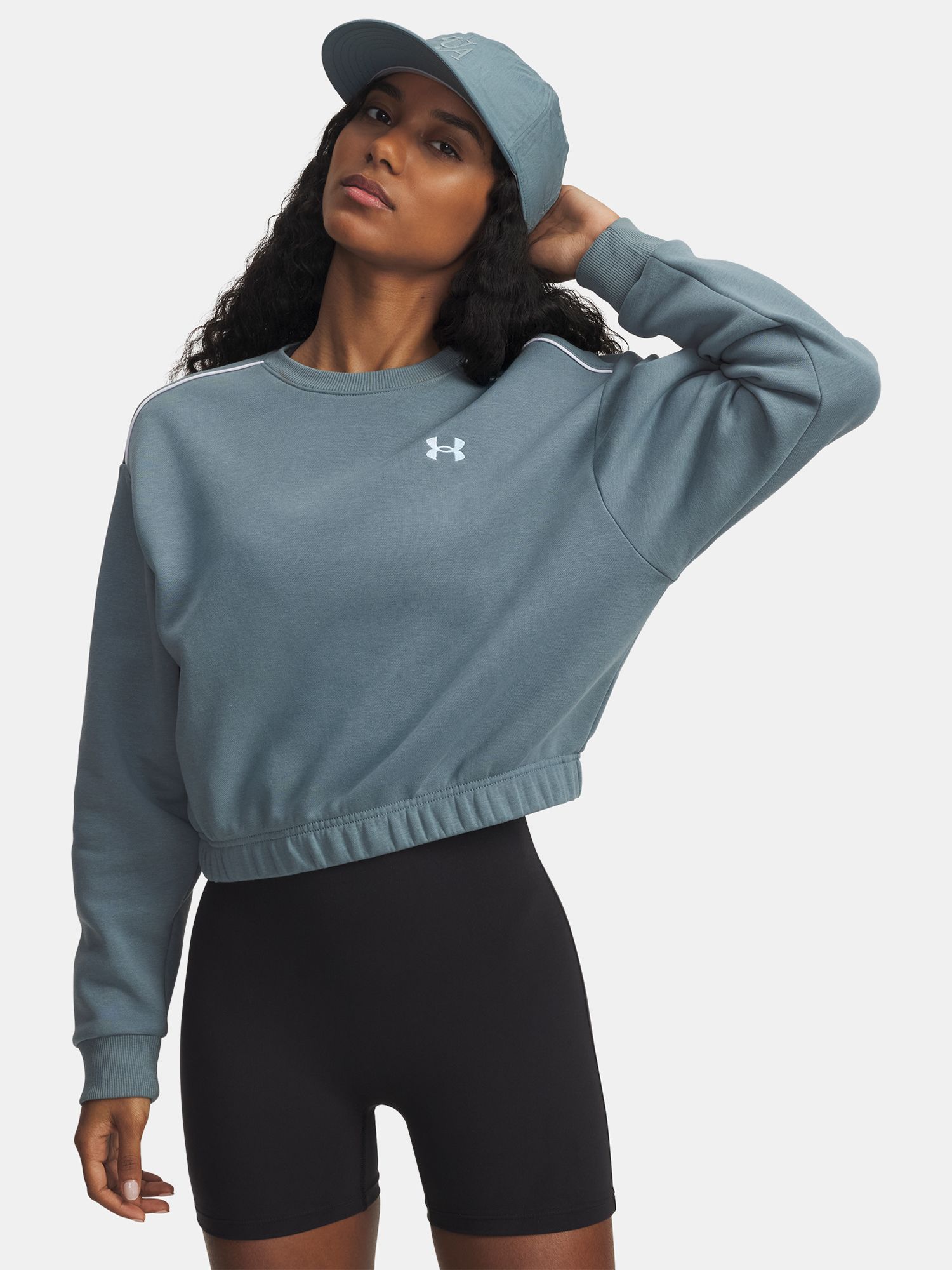 Dámska mikina Under Armour UA Rival Fleece Piped Crew-BLU | underarmour.sk